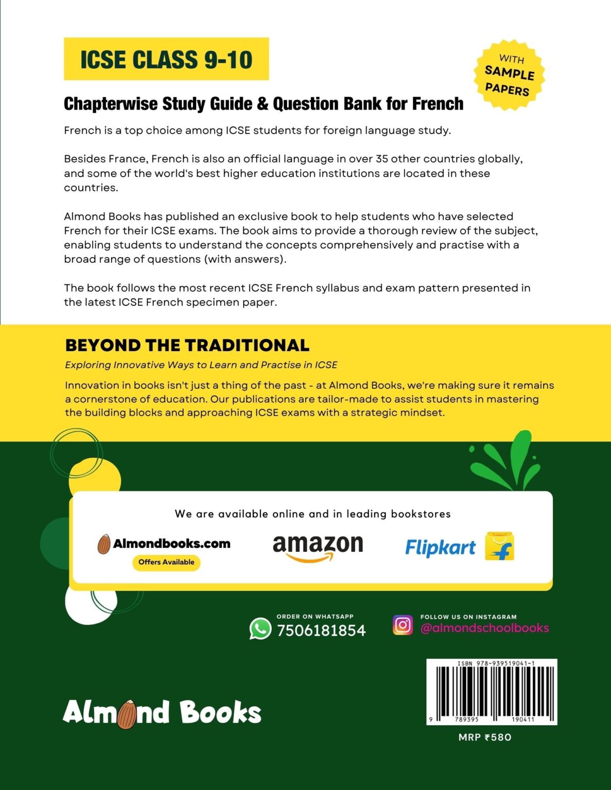 Almond Books ICSE Class 9 & 10 French Study Guide (For 2026 Exam ...